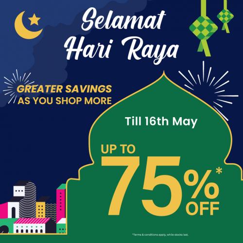 BHG Hari Raya Sale Up To 75% OFF (valid until 16 May 2021)