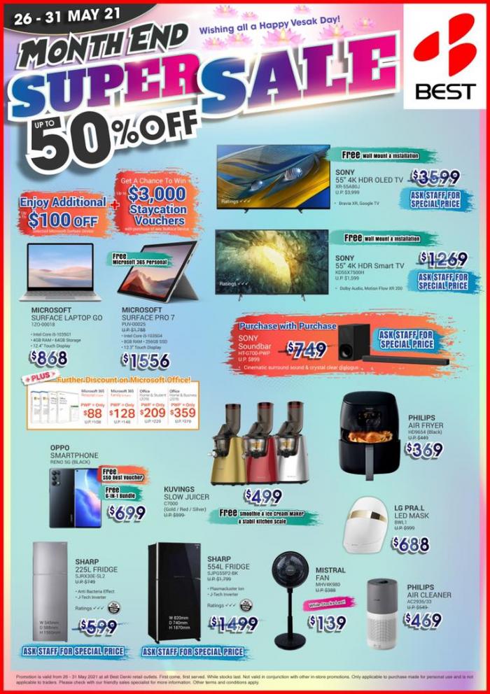 BEST Denki Month End Super Sale Up To 50% OFF (26 May 2021 - 31 May 2021)