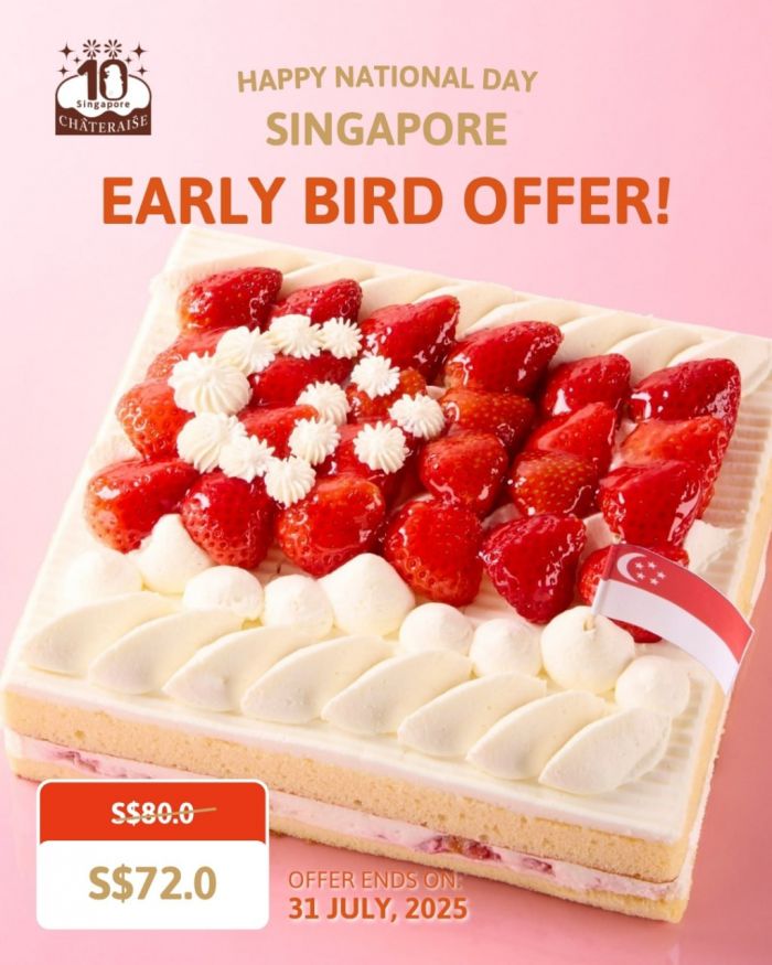 Chateraise National Day Cake Early Bird Promotion: Giant Flag Cake at ...