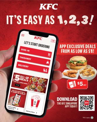 KFC App Exclusive Promotion As Low As $1 (3 Oct 2022 - 31 Oct 2022)