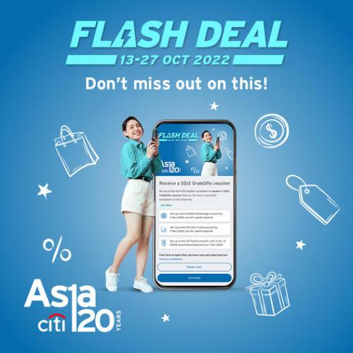 Citibank 120th Anniversary Flash Deal (13 Oct 2022 - 27 Oct 2022)